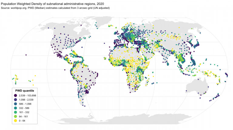 Population Weighted Density - WorldPop